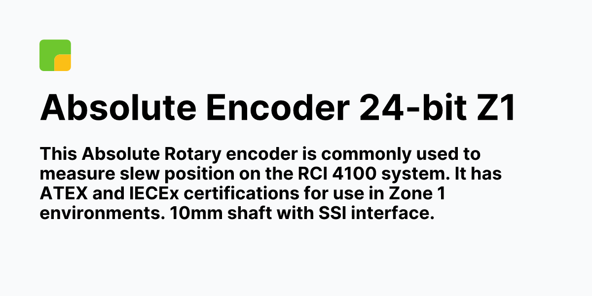 Absolute Encoder 24-bit Z1 | Robway