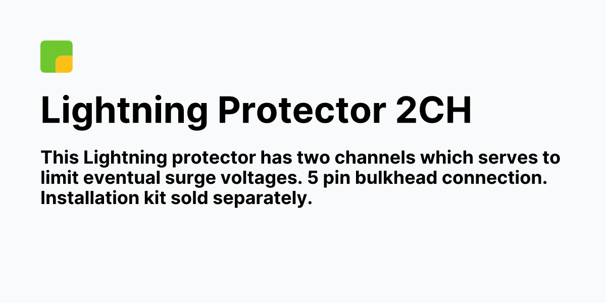 Lightning Protector 2CH | Robway