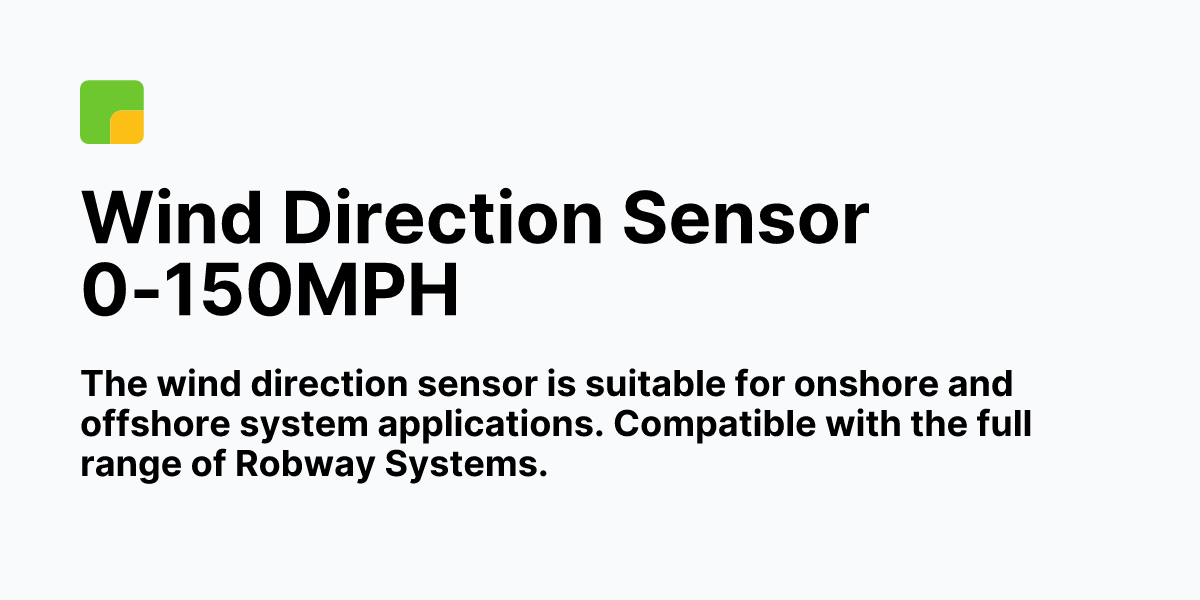 Wind Direction Sensor 0-150MPH | Robway
